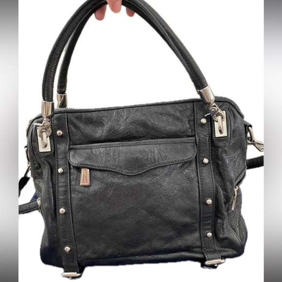 Rebecca Minkoff | Bags | Rebecca Minkoff Cupid Satchel Black With Blue ...
